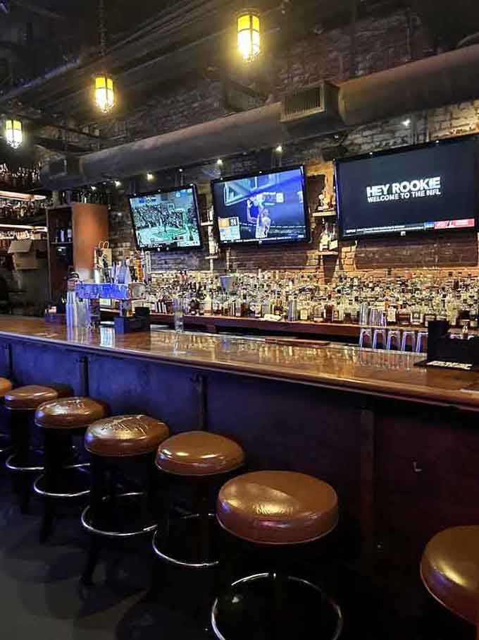 A bar so well-stocked it could supply a small kingdom, with screens for every sporting event imaginable.