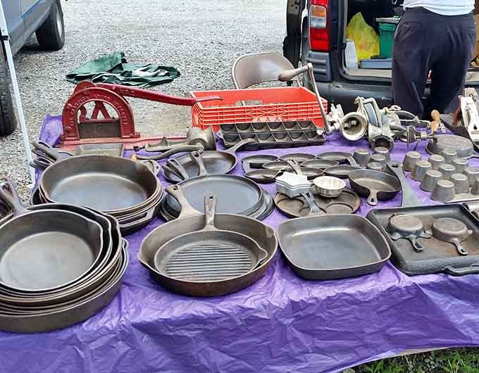 Cast iron cookware that's outlived several presidential administrations. These pans have been seasoning themselves since before seasoning was cool.