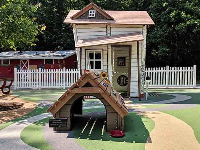 The two-story playhouse offers more square footage than some Manhattan apartments, and way more charm to boot.