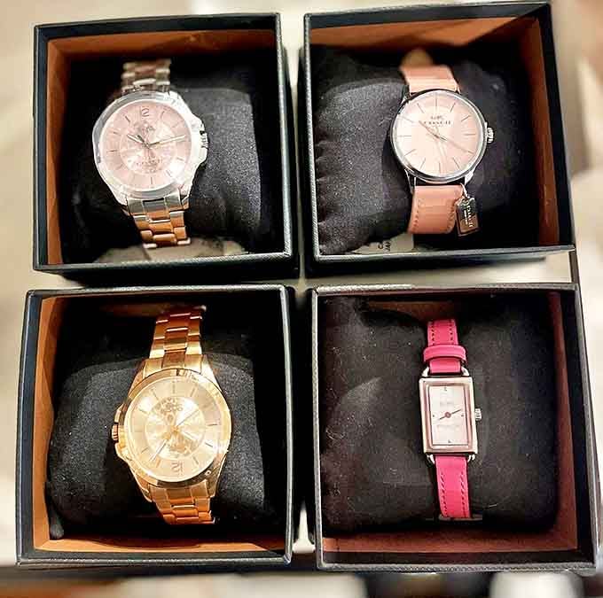 Time stands still when you spot Coach watches at outlet prices. Suddenly, being fashionably late has never looked so good.