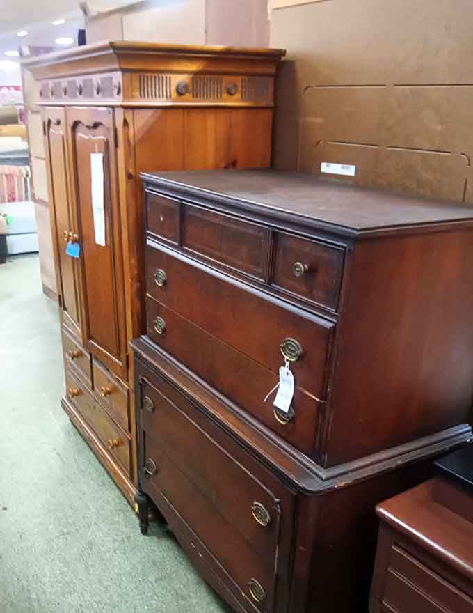 Solid wood furniture with the kind of craftsmanship that makes modern particleboard hang its head in shame.