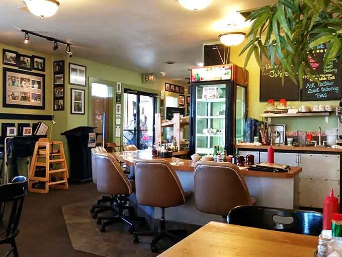 Counter seating with a view of the action, where you can watch breakfast magic happen in real time.