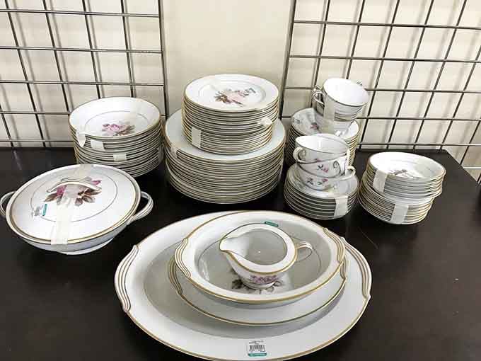 Complete vintage dinnerware sets that survived decades intact, ready to grace your table with timeless elegance and charm.