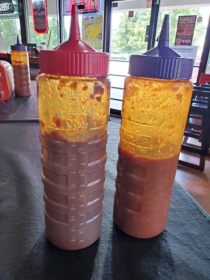 These sauce bottles aren't just condiments—they're liquid personality traits. Choose wisely, and you'll reveal your BBQ soul to the world.