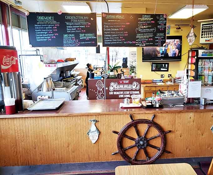 Where the magic happens&mdash;chalkboard menus and nautical touches create the perfect backdrop for seafood perfection.
