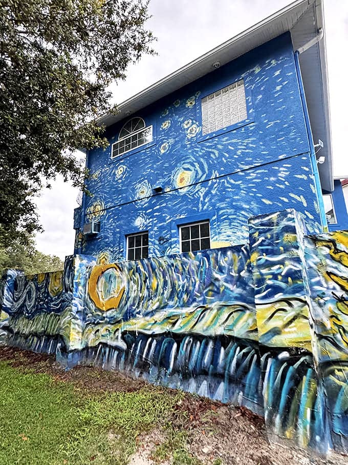 The mural's details reveal themselves the longer you look&mdash;each brushstroke carefully recreating Vincent's distinctive technique that revolutionized Western art.