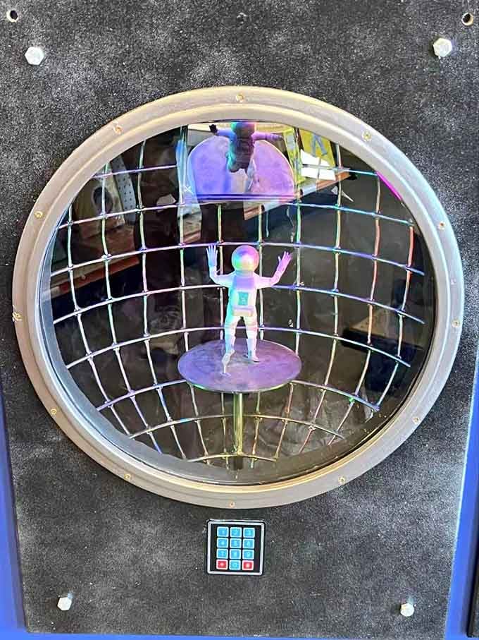 A whimsical display invites time travelers to stock up on essentials before their next journey through the ages.