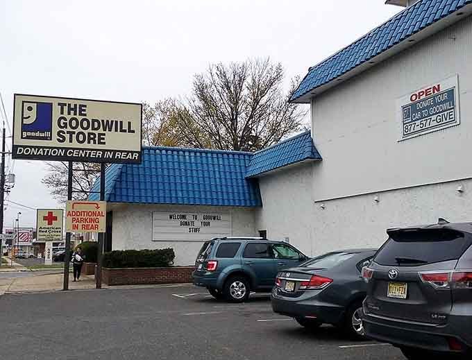 The distinctive blue roof stands out like a familiar friend, welcoming donors and shoppers to a place that changes lives.