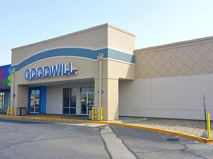 Goodwill's professional facade and spacious parking speak to their commitment to making thrifting accessible for everyone.