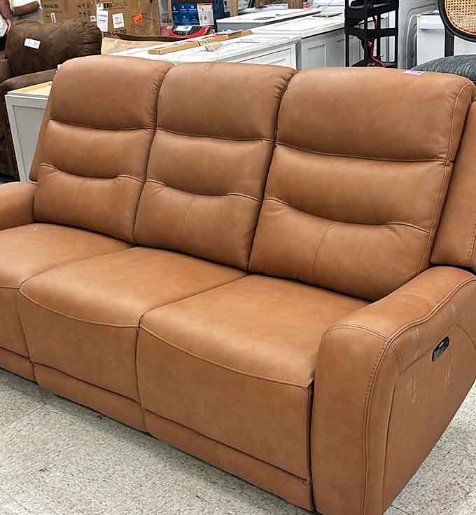 That leather reclining sofa costs less than most people spend on groceries, and it's infinitely more comfortable than produce.