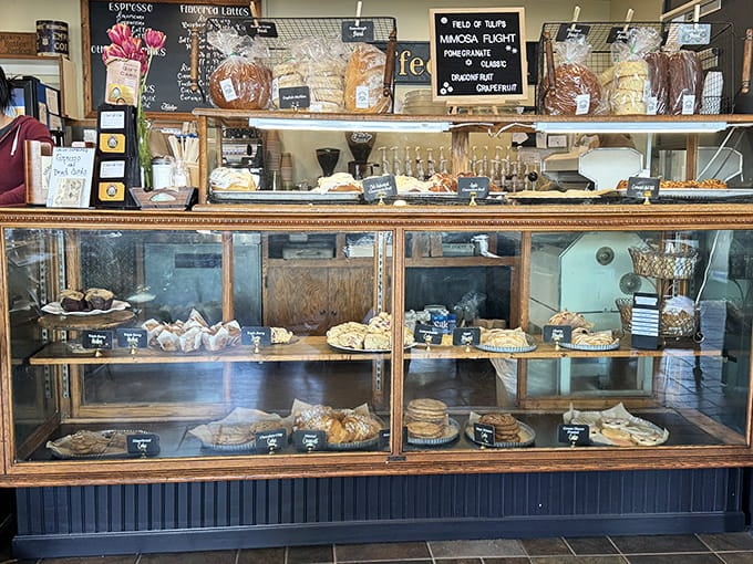 Glass cases showcase the daily baked goods like edible jewelry, each pastry practically begging to come home with you.