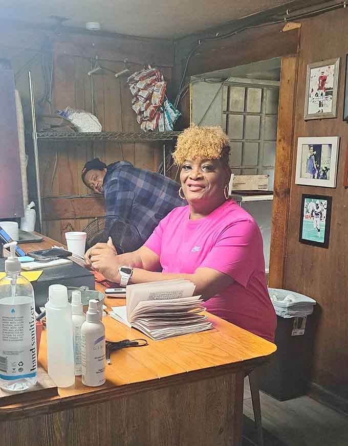 Friendly faces behind the counter ready to guide you through your barbecue journey with genuine Southern hospitality and expertise.