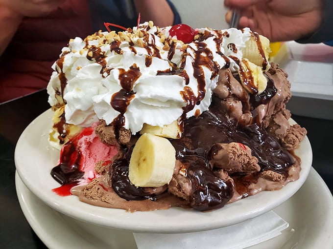 Not all sundaes are created equal&mdash;this towering creation has enough whipped cream to survive an Alaskan winter.