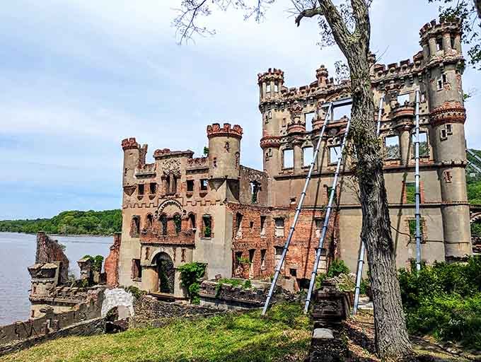 Metal supports now hold up what ambition built, preserving these ruins so future generations can experience this Hudson Valley gem.