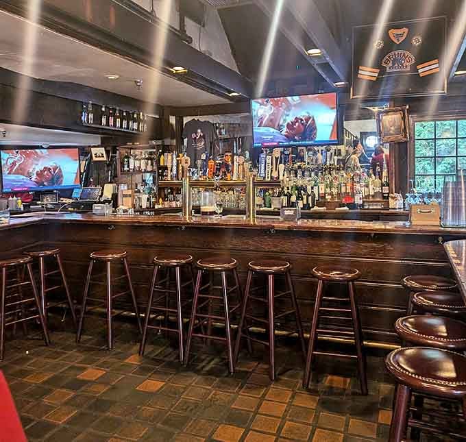 The bar at Warren Tavern &ndash; where modern spirits meet revolutionary spirits, and Boston sports play where once patrons discussed independence.