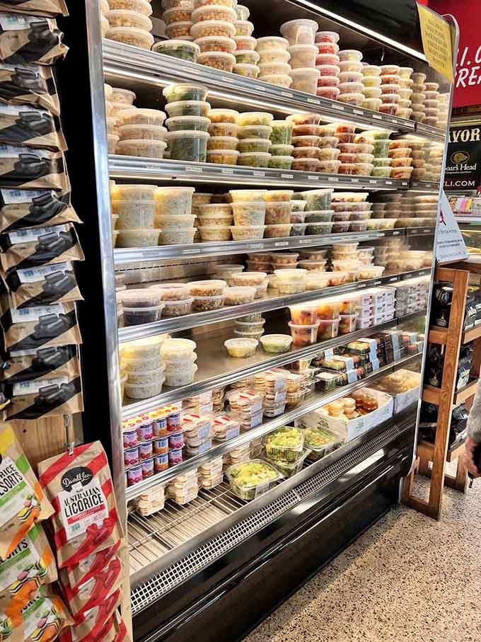 Pre-packaged prepared foods stacked like edible Jenga&mdash;pull one out and your dinner problem is gloriously solved tonight.