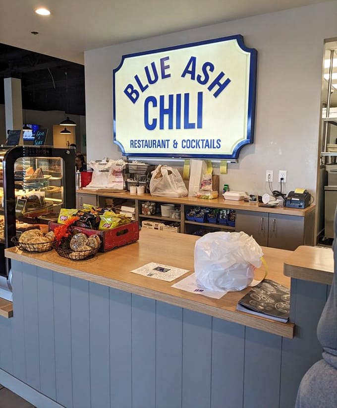 The counter area where dreams are ordered and delicious realities are soon delivered to your table.