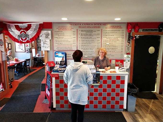 Order at the red and white checkered counter where friendly faces take your request with a smile.