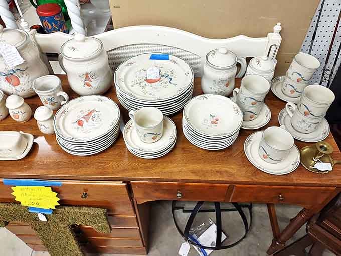 Someone's wedding china is waiting for its second act&mdash;these pristine place settings have stories to tell between courses.