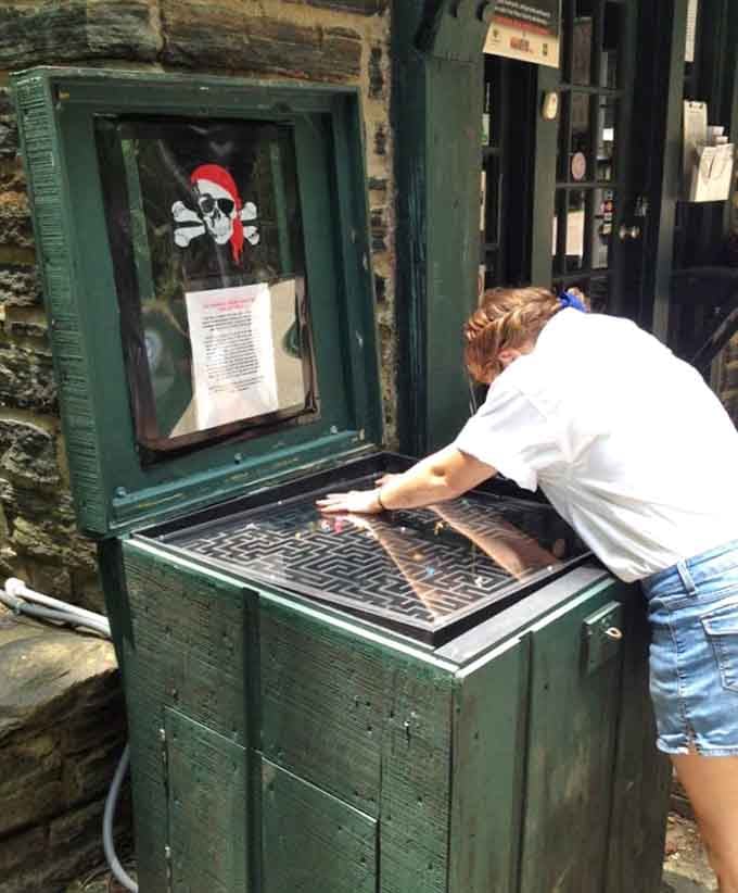 Even geocaching gets the pirate treatment here, because treasure hunting should always involve a skull and crossbones.