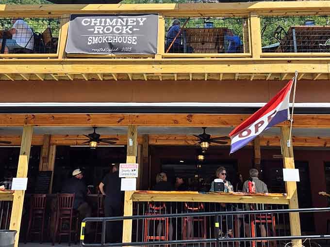 Chimney Rock Smokehouse serves up barbecue that'll make you forget all about counting calories for the day.