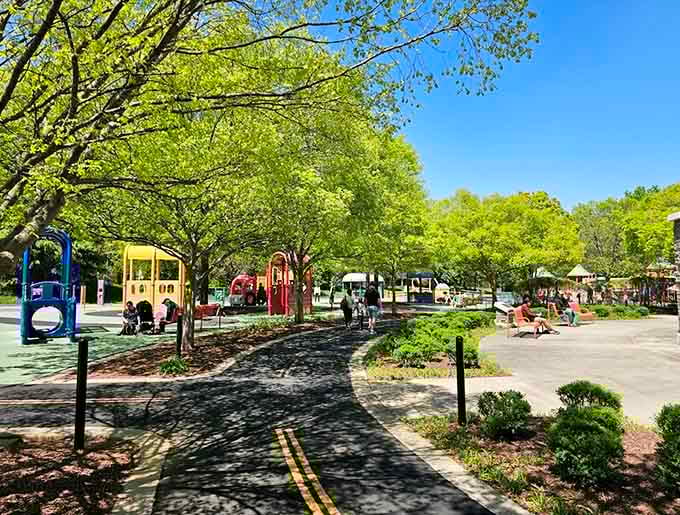 Tree-lined paths and open spaces create the perfect backdrop for picnics, play, and memories that'll last forever.