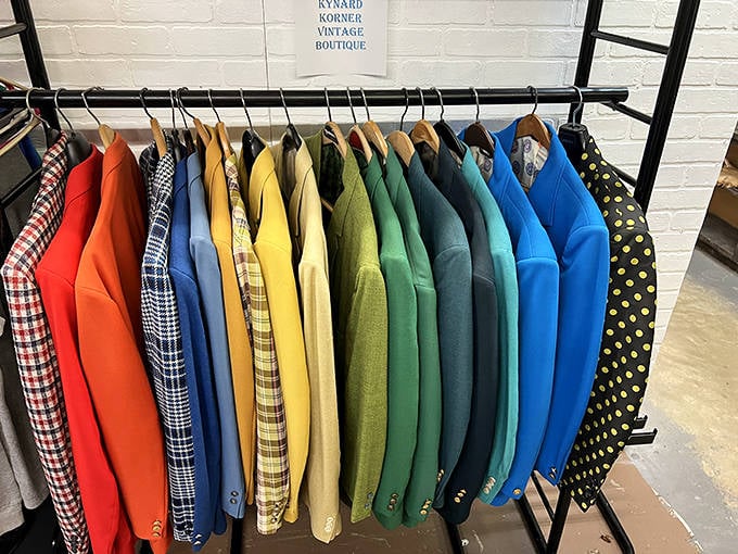 The rainbow of blazers that proves men once embraced color before the great beige rebellion of casual Friday took over America.
