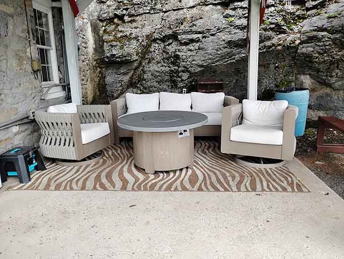 Sometimes you need a comfortable place to sit and contemplate the fact that you just walked through geological history.