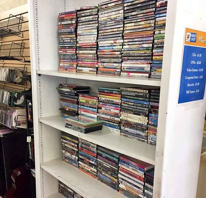 The DVD section&mdash;where forgotten blockbusters and cult classics live together in harmony, waiting for movie night resurrection at $2 a pop.