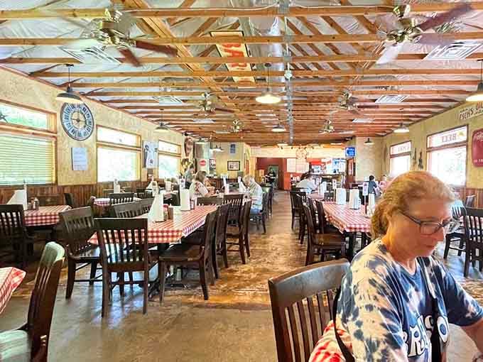 Spacious dining room with that casual comfort level where everyone from toddlers to grandparents feels right at home.