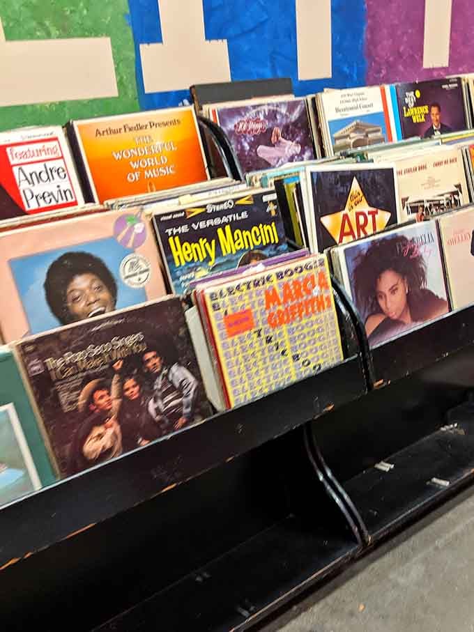 Vinyl records from Henry Mancini to classic soul await music lovers who appreciate analog's warm, irreplaceable sound.