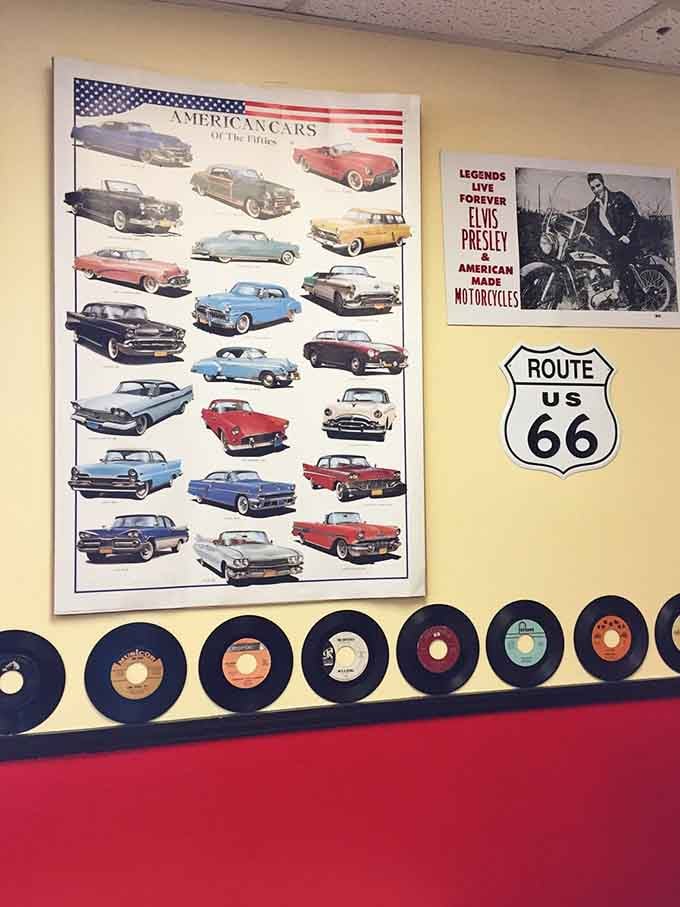 Elvis, Route 66, and classic cars remind you that American nostalgia tastes even better with mustard.