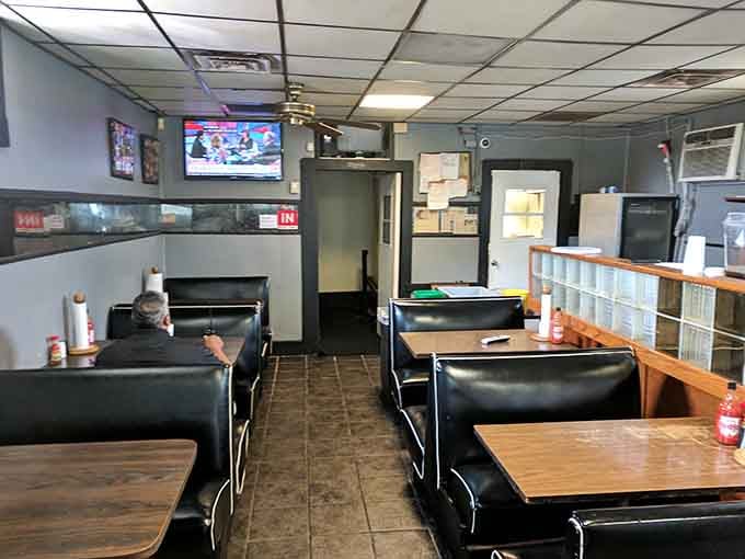 Simple booths and tables where countless memories have been made over plates piled high with Southern goodness and love.