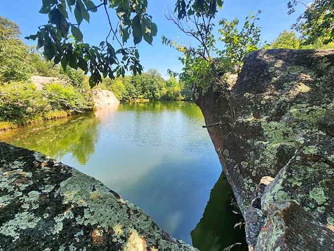This tranquil pool between the rocks creates reflections that look like nature's own mirror selfie moment.