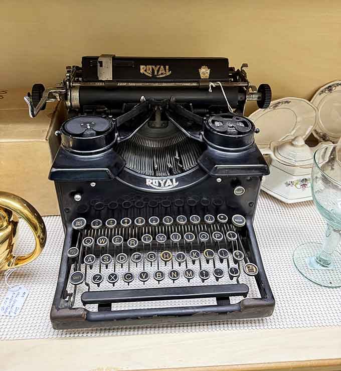 A Royal typewriter ready to inspire your inner Hemingway or at least some very stylish correspondence.