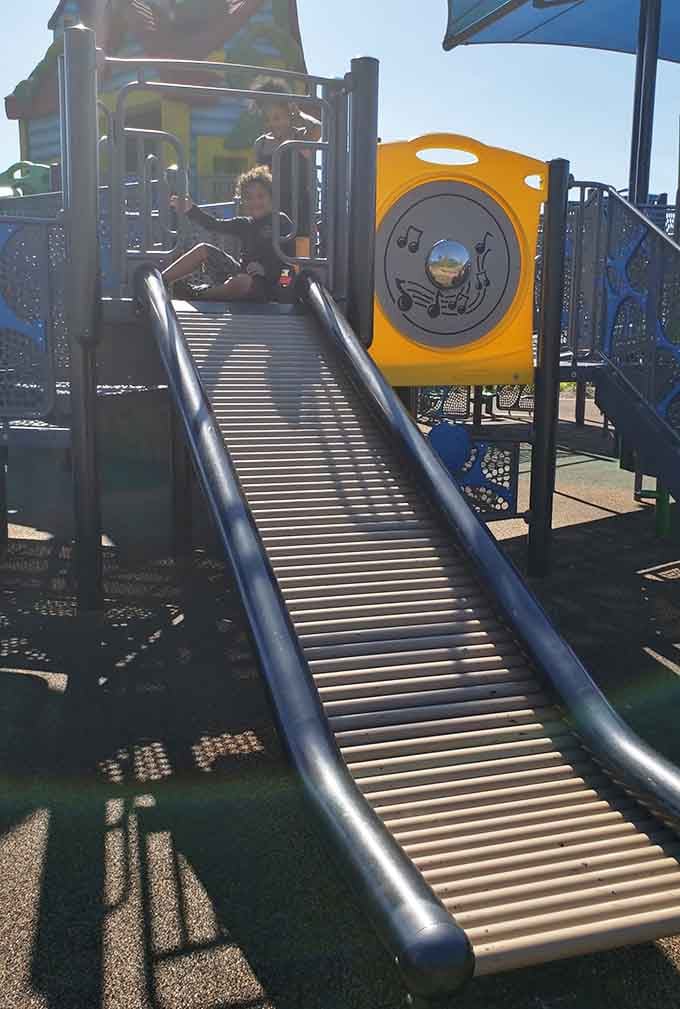 Roller slides that look fast enough to make your stomach drop, but safe enough for parental peace of mind.