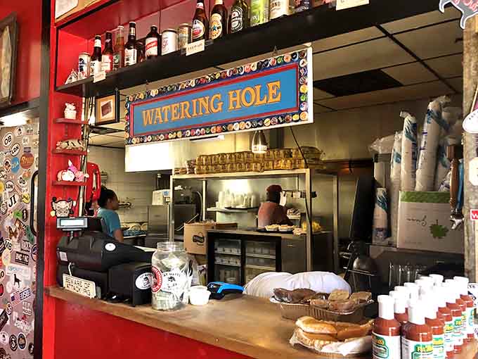 The ordering counter where dreams become reality and hungry people become very happy people in short order.