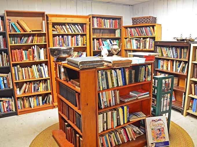 A book lover's paradise where every spine holds a story and that distinctive old-paper smell is absolutely free of charge.