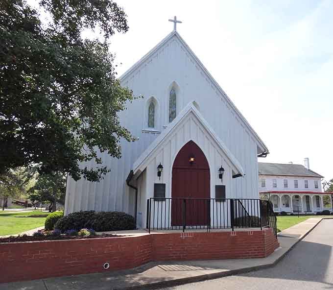 Chapel of the Centurion's Gothic Revival beauty has been hosting services since before the Civil War, faith and history intertwined perfectly.