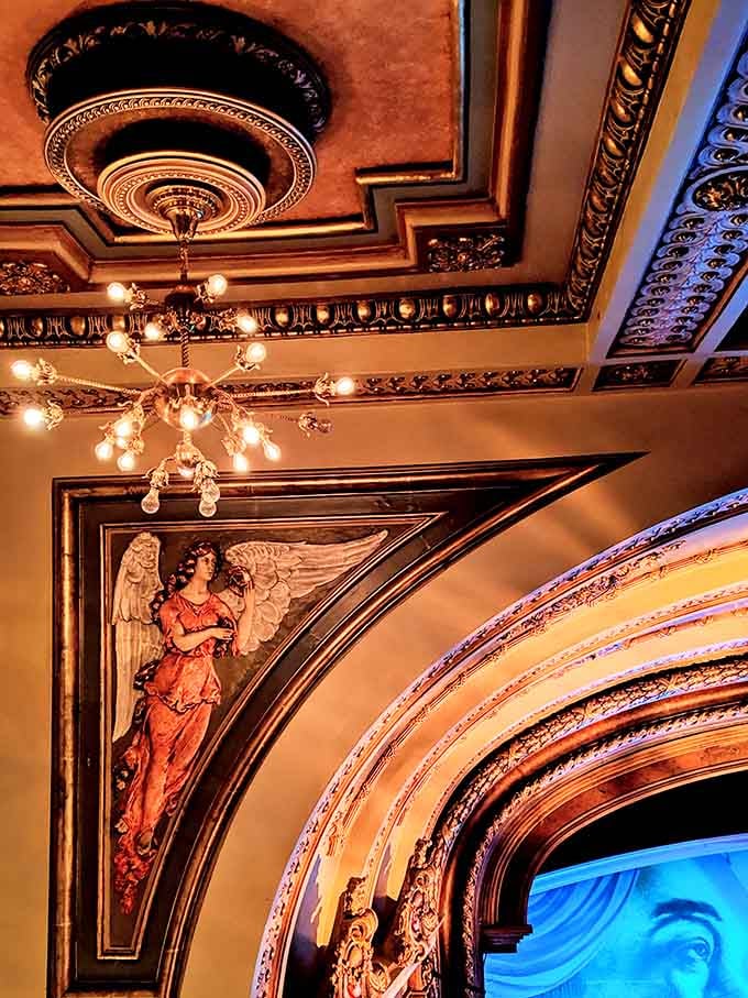 Look up and discover ornate ceiling details that modern buildings forgot how to create decades ago.