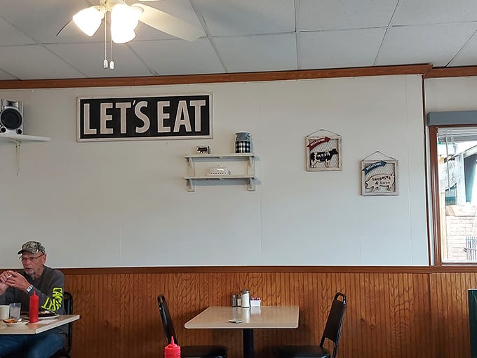 That "LET'S EAT" sign on the wall isn't a suggestion, it's practically a command you'll happily follow every time.