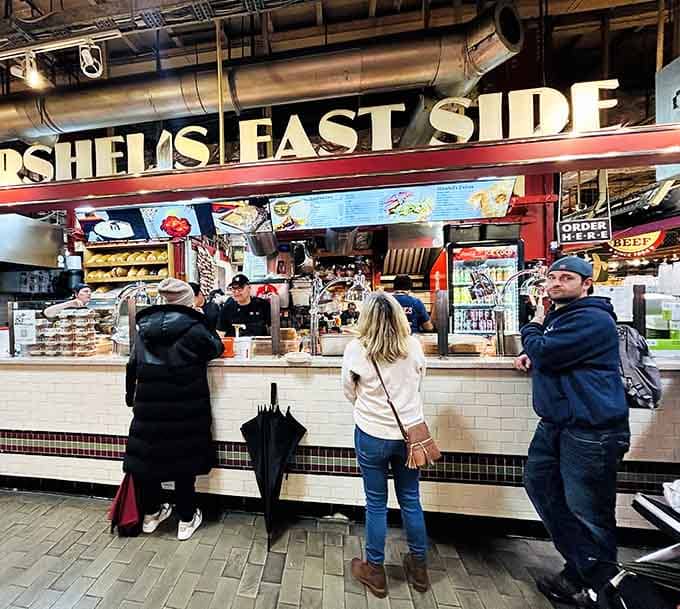 That sign says it all: this is where East Side deli traditions meet modern appetites head-on.