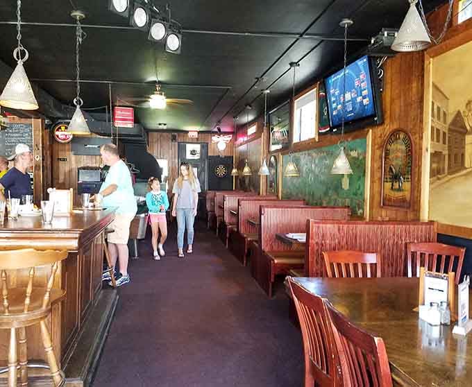 Families and friends filling booths during the day, proving this place welcomes everyone through its doors.