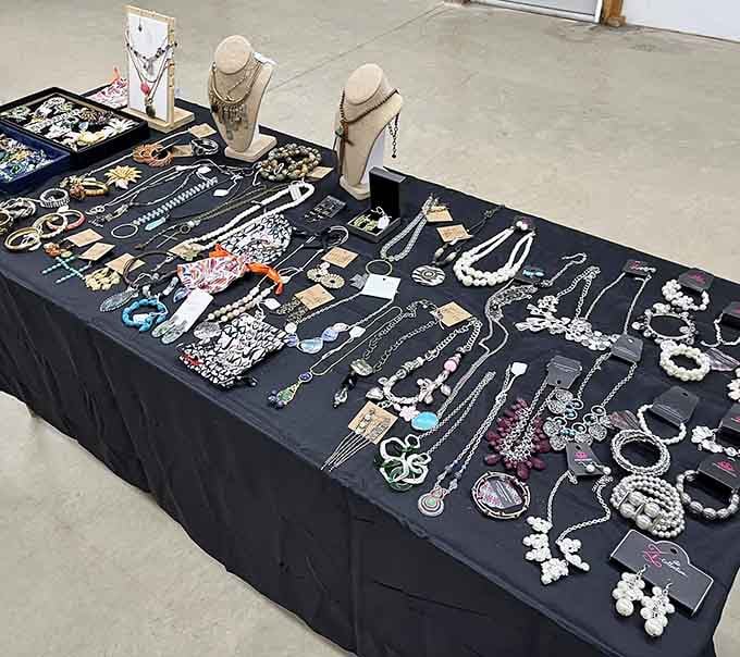 A treasure trove of vintage sparkle awaits new wrists and necklines. These aren't just accessories—they're conversation pieces with previous lives and stories.