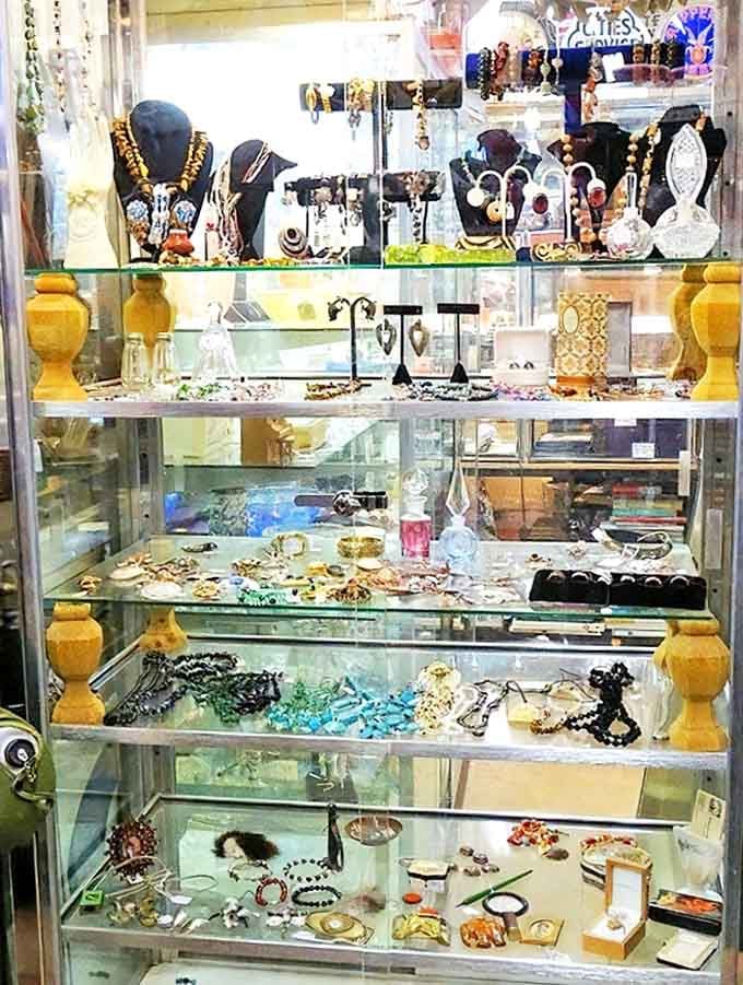 Jewelry that tells stories&mdash;each necklace and brooch representing someone's special occasion, now waiting for its second chapter.