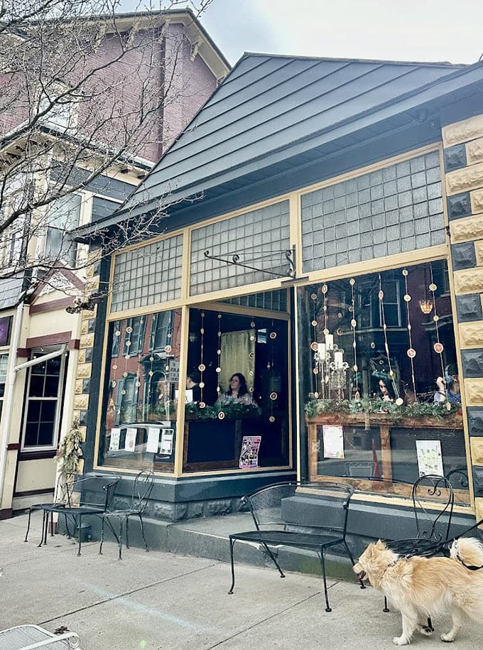 Even the shops embrace the town's quirky charm with displays that demand window shopping stops.