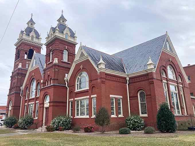 Historic churches like this architectural gem add character to neighborhoods where beauty doesn't come with HOA fees attached.