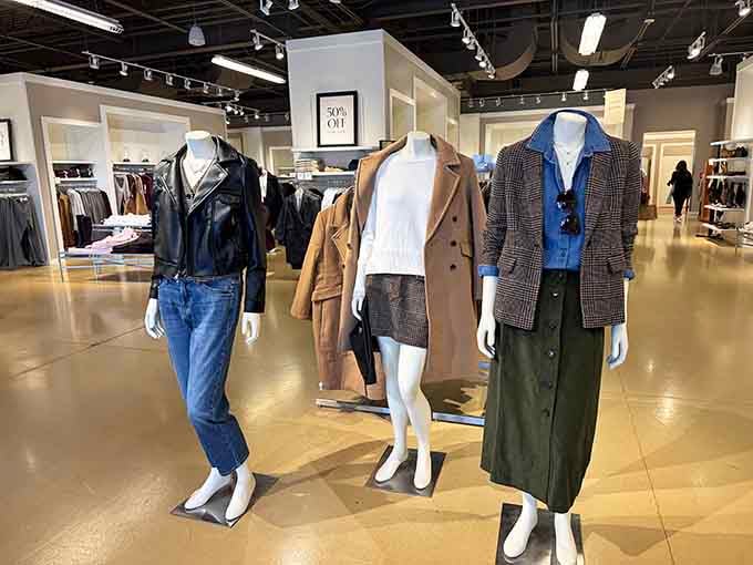 Mannequins modeling the latest looks give you outfit inspiration without the judgment of actual sales associates.