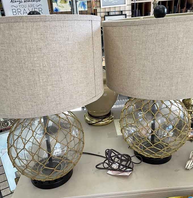 These glass globe lamps aren't just lighting fixtures&mdash;they're conversation pieces that will have guests asking, "Where did you find those?"
