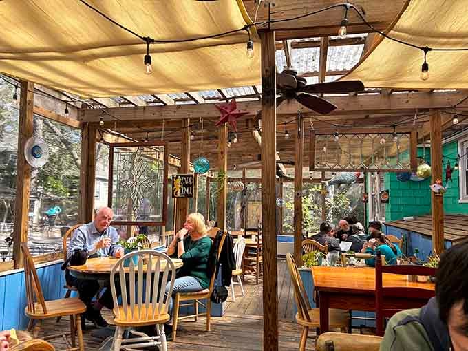 A covered patio that blurs the line between indoors and out, creating the perfect spot for any weather.